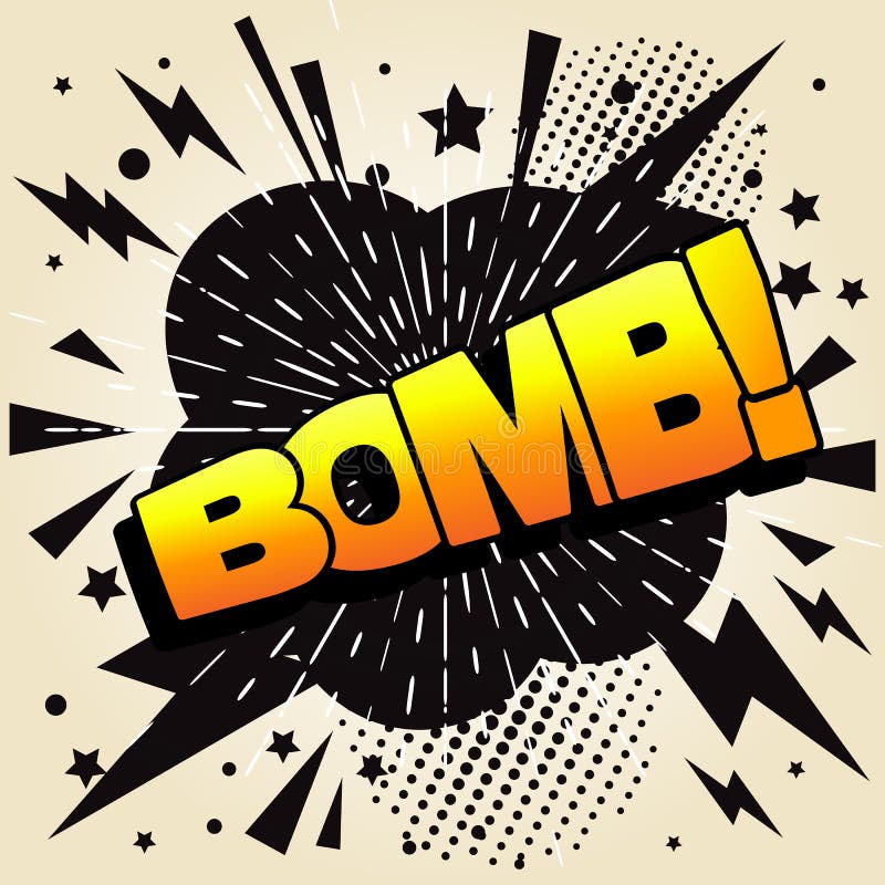 Bomb Comic Text stock vector. Illustration of effect - 247629297