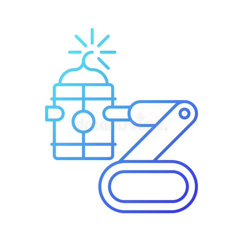 Bomb Defusing Robots Gradient Linear Vector Icon Stock Vector ...
