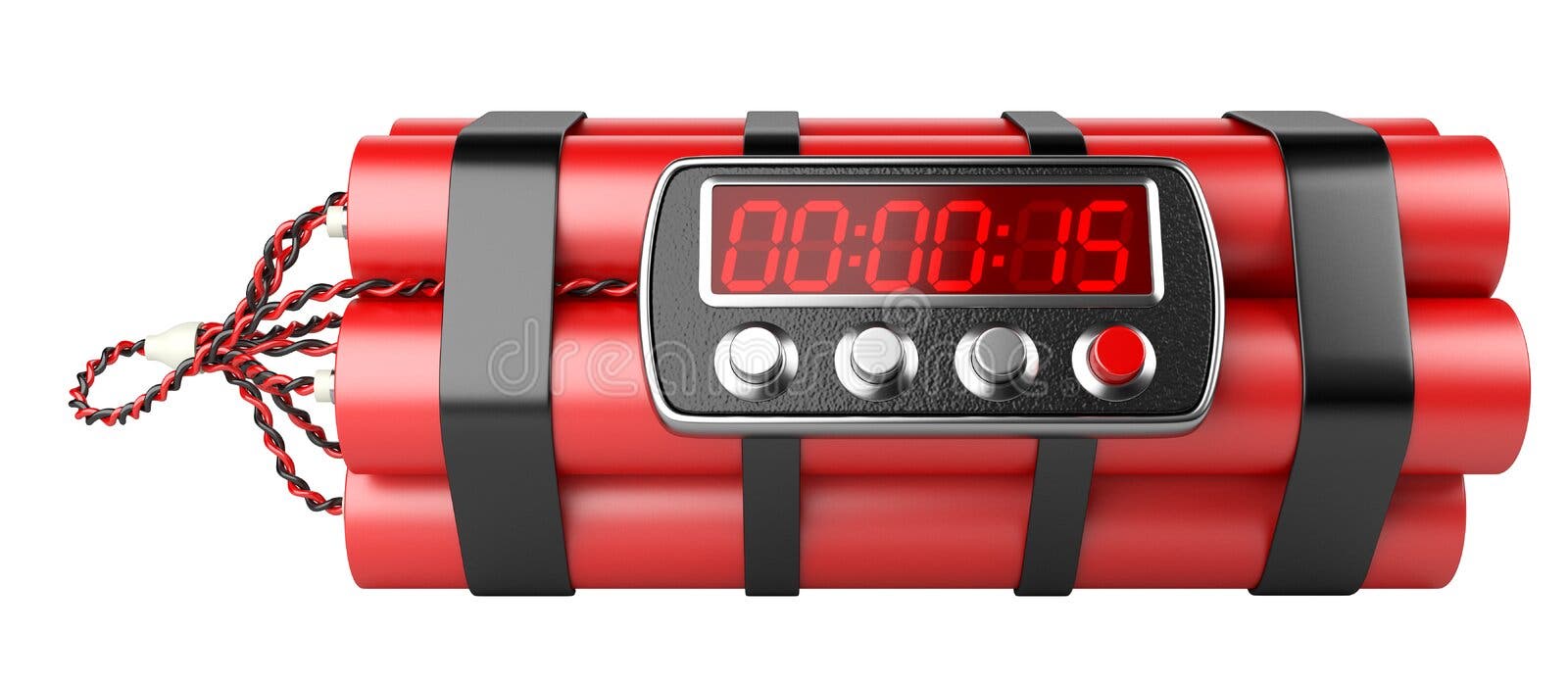 Bomb with Digital Clock Timer Stock Illustration - Illustration of dead ...