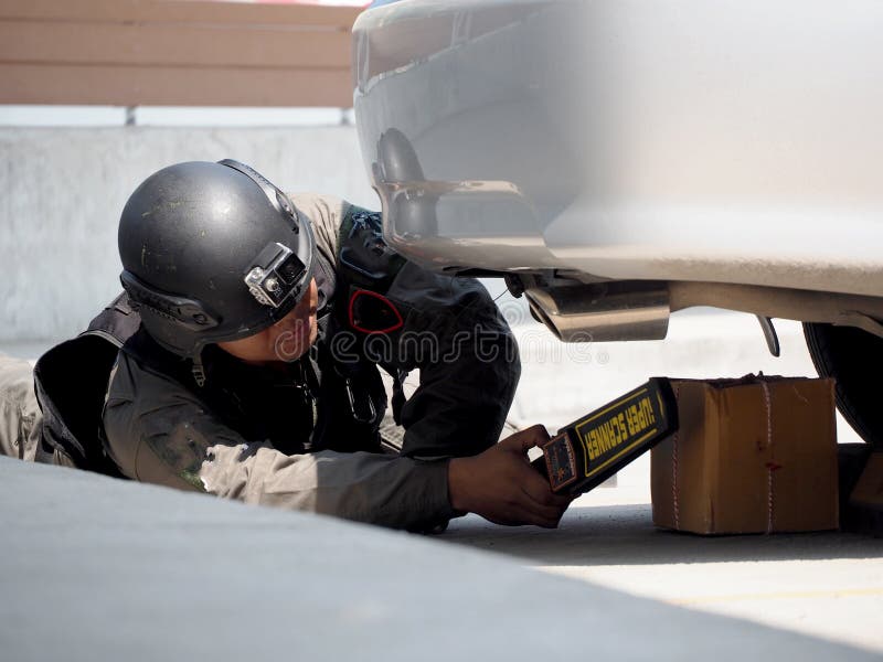 Bomb Disposal Expert in Bomb Suit Editorial Stock Photo - Image of ...