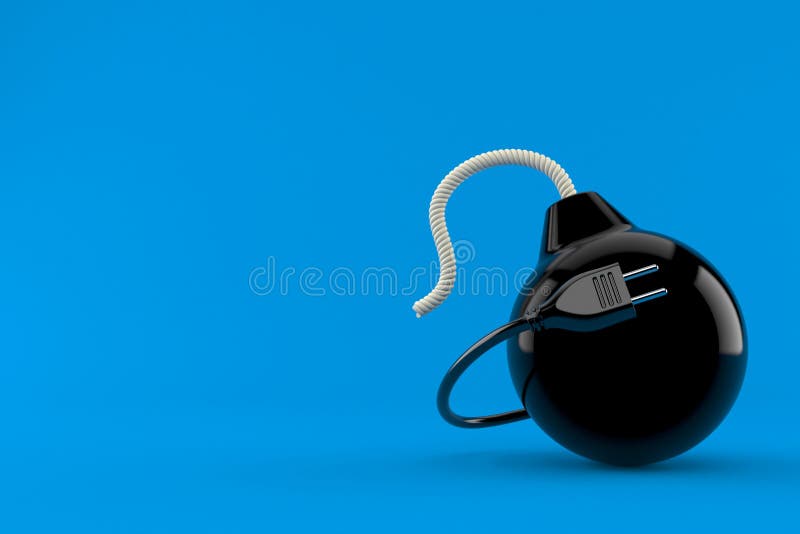 Bomb with electric plug stock illustration. Illustration of electric ...