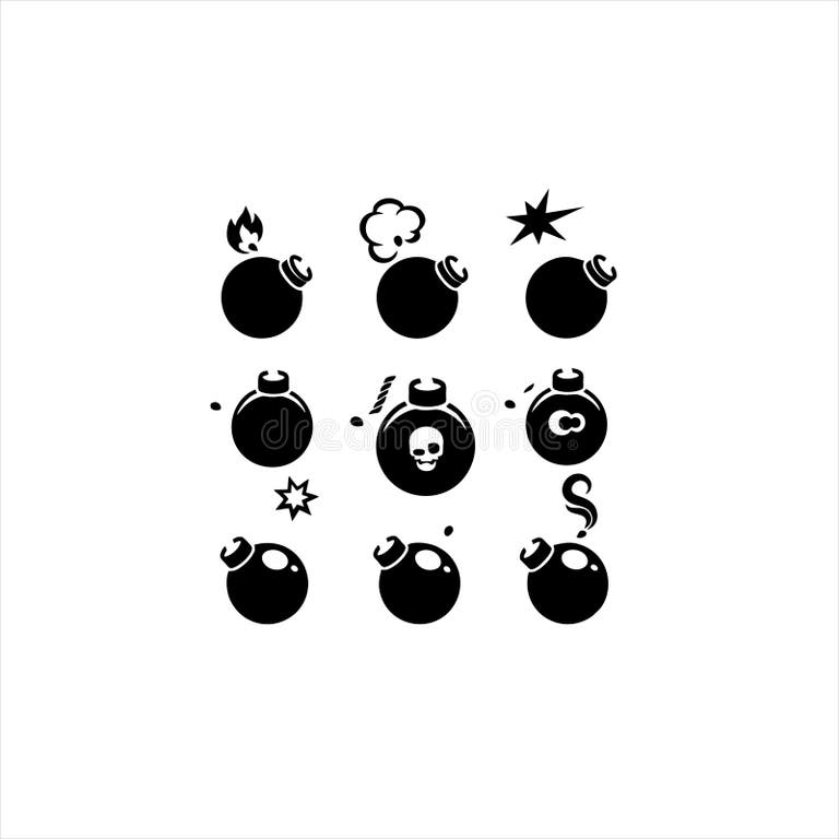 Bomb Explosion. Explosion Animation Effect Stock Vector - Illustration ...