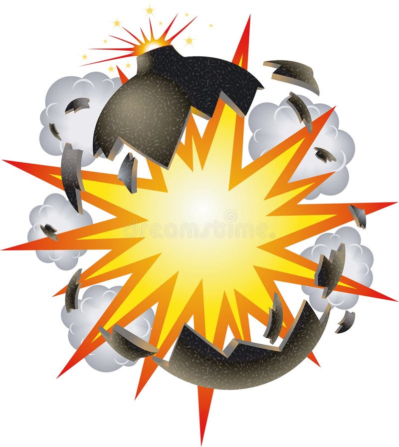 Exploding bomb background stock vector. Illustration of blanked - 36356995