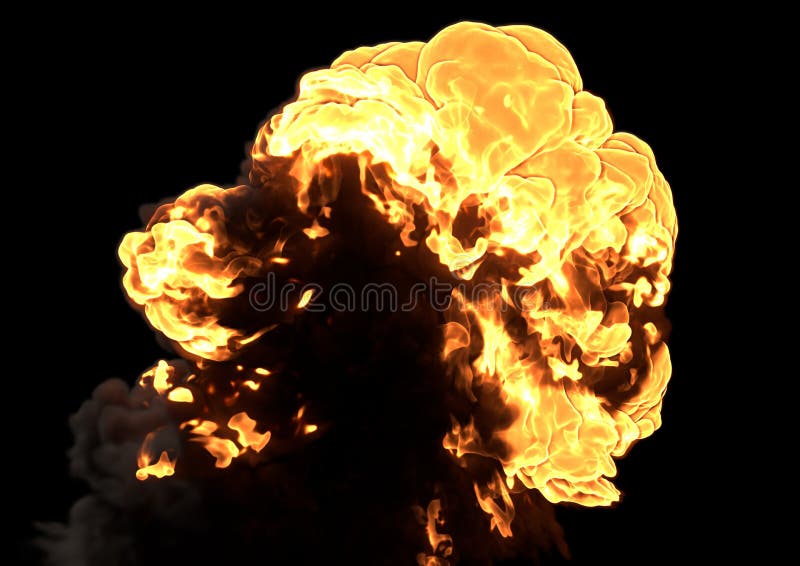Bomb Explosion - 3D Rendering Stock Illustration - Illustration of bomb ...