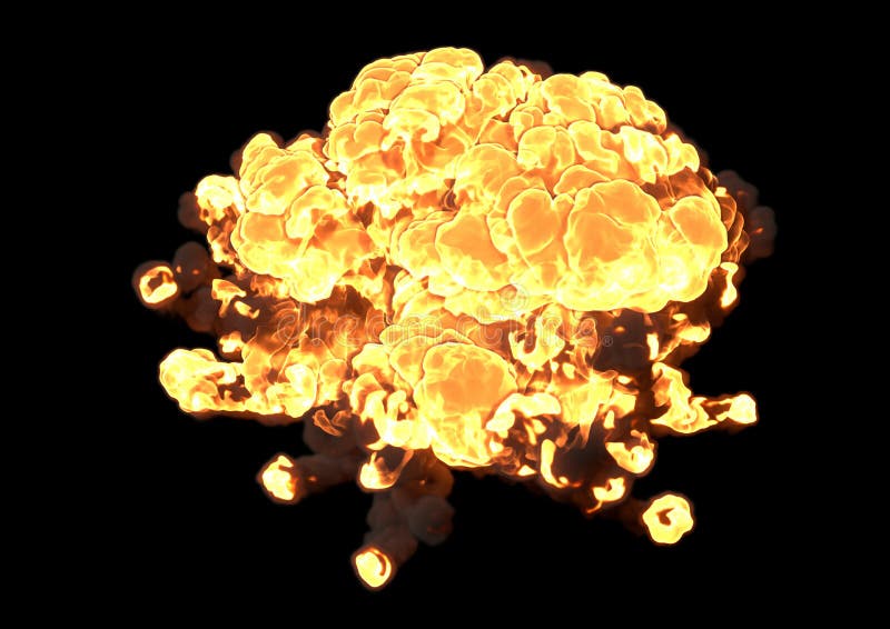 Bomb Explosion - 3D Rendering Stock Illustration - Illustration of bomb ...