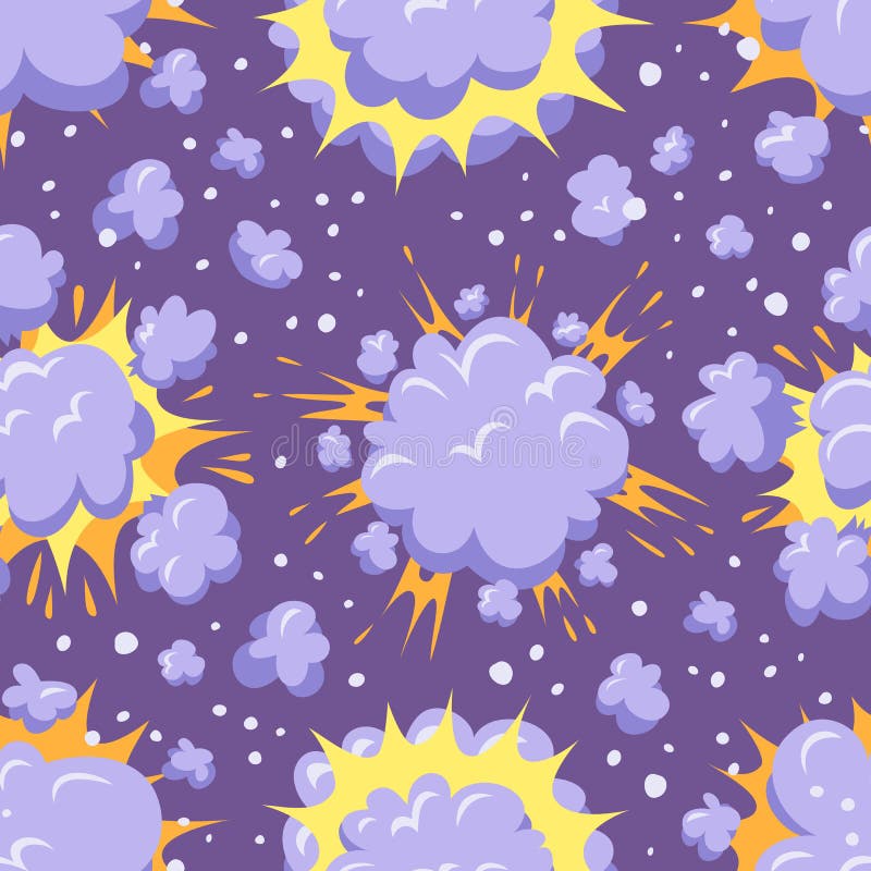 Bomb Explosion Effect Seamless Pattern Vector. Stock Vector ...