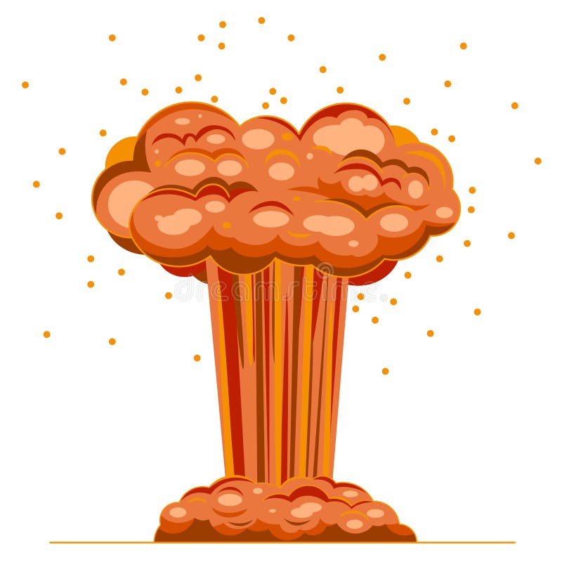 Bomb Explosion on Ground, War Destruction Concept Stock Vector ...