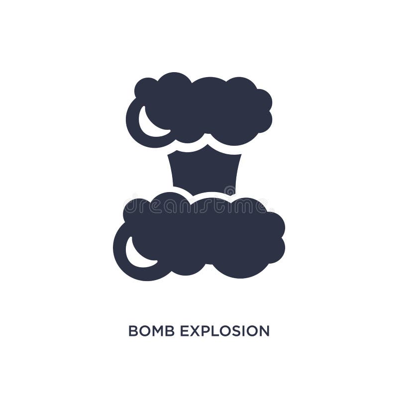 Bomb Explosion Icon on White Background. Simple Element Illustration ...