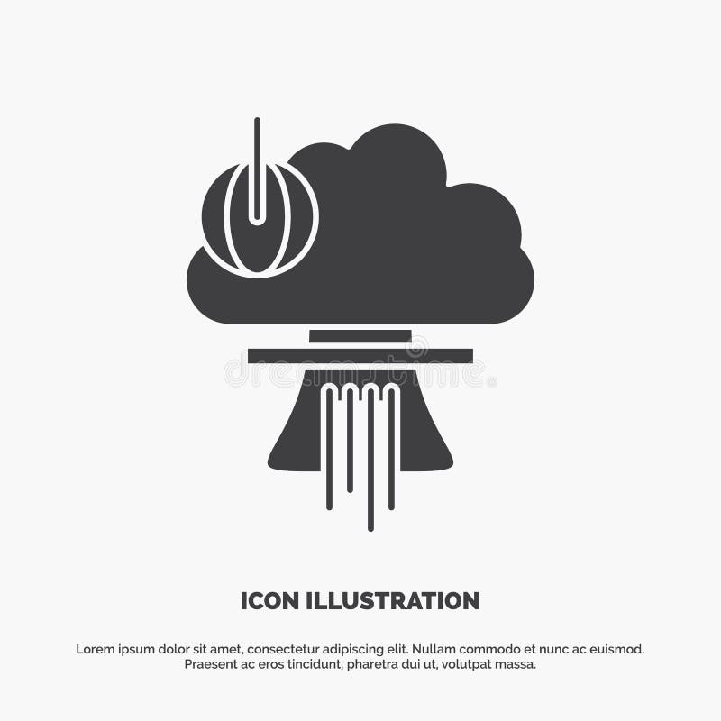 Bomb, Explosion, Nuclear, Special, War Icon. Glyph Vector Gray Symbol ...