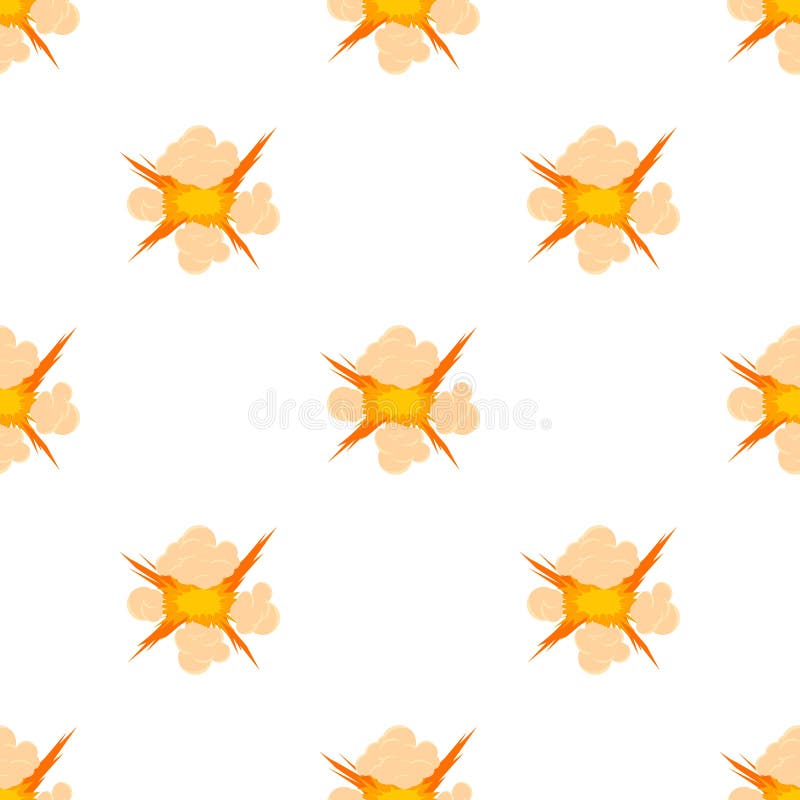 Bomb Explosion Pattern Seamless Vector Stock Vector - Illustration of ...