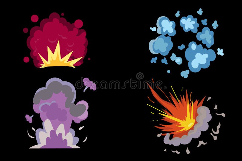 Bomb explosion set stock vector. Illustration of burst - 251052816