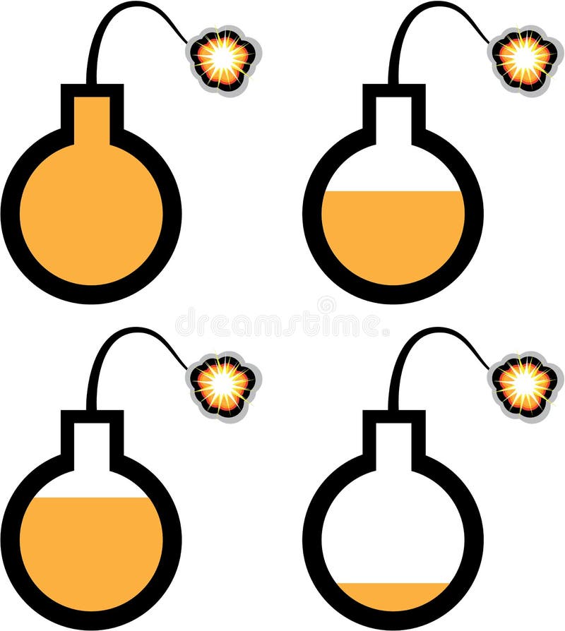 Bomb filled sparked vector stock vector. Illustration of explosive ...