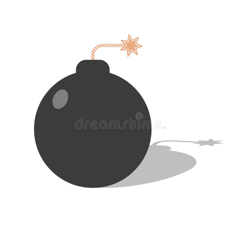 Bomb with Fire Icon Design Vector Illustration Concept Stock Vector ...