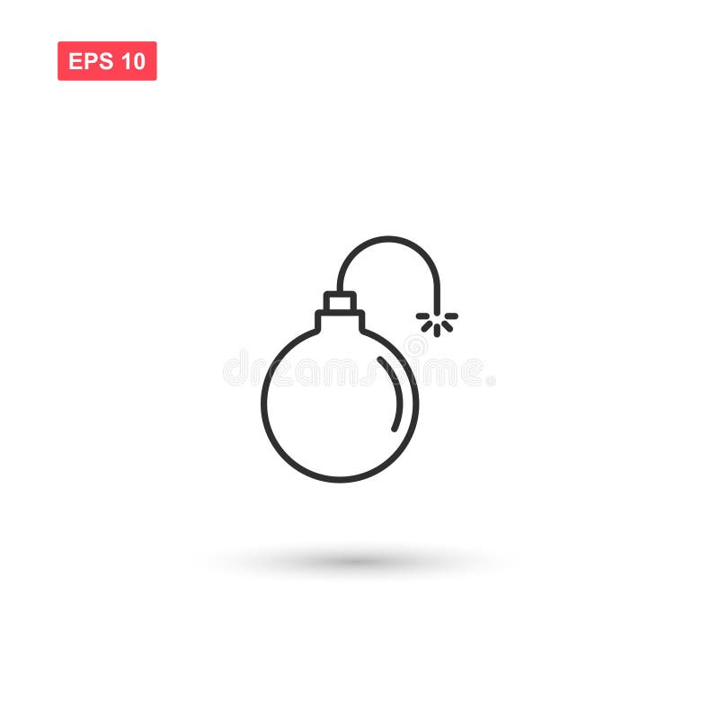 Bomb Fire Icon Vector Isoalted 2 Stock Vector - Illustration of danger ...