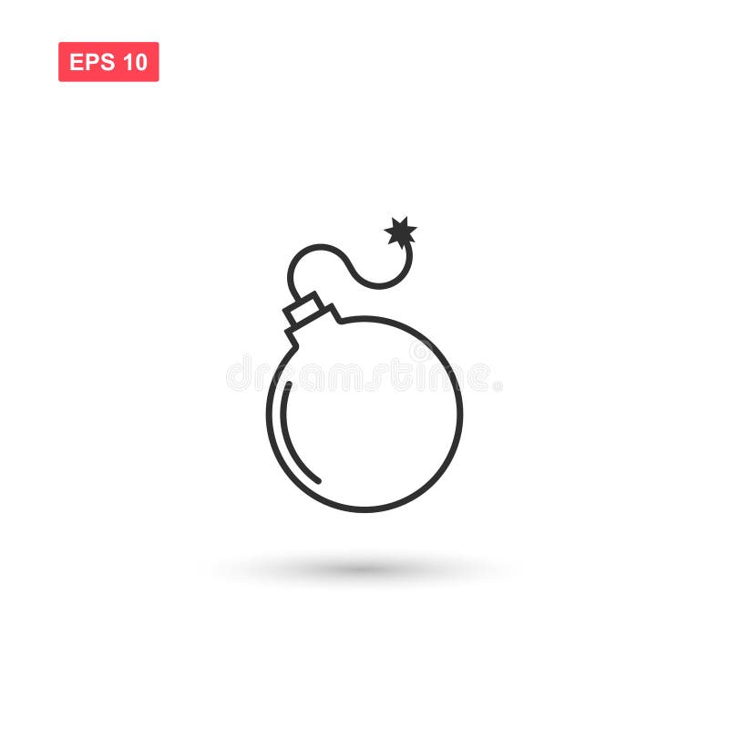 Bomb Fire Icon Vector Isoalted 3 Stock Vector - Illustration of boom ...