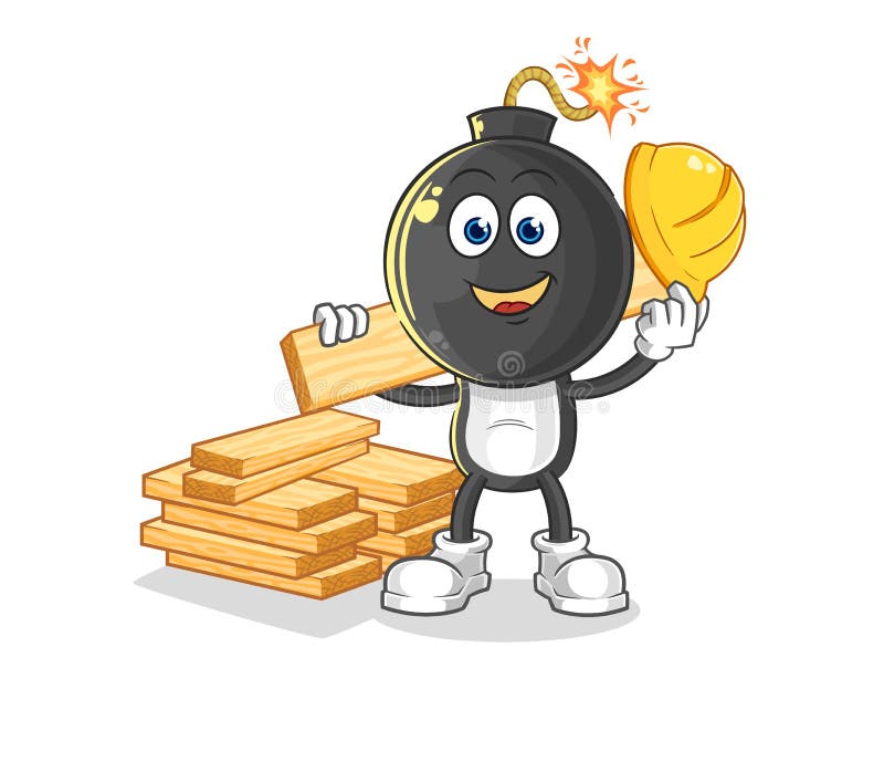 Bomb Head Builder Vector. Cartoon Character Stock Vector - Illustration ...