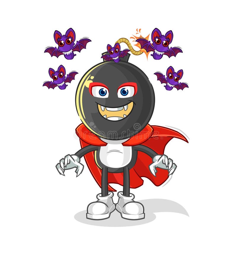 Bomb Head Dracula Illustration. Character Vector Stock Vector ...