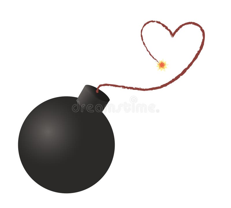 BOMB Heart Icon , Bomb Ready To Explode , Heart Attack Icon Stock ...