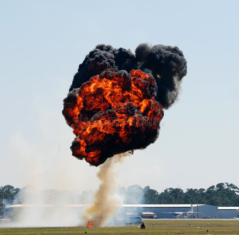 Bomb hitting ground stock image. Image of fire, detonation - 5164857
