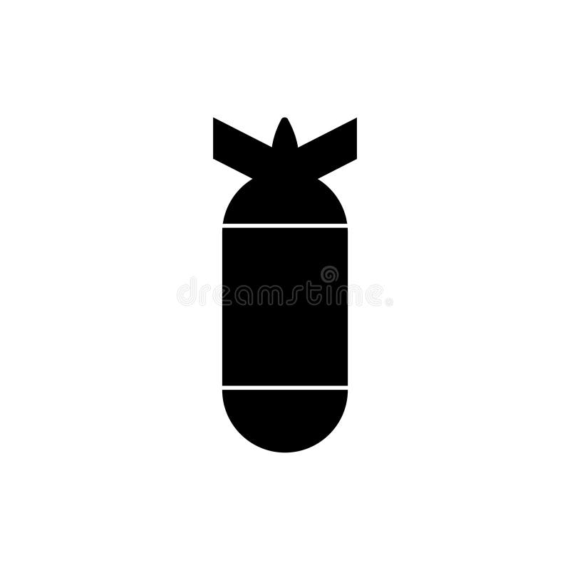 Bomb icon stock vector. Illustration of military, silhouette - 282932602