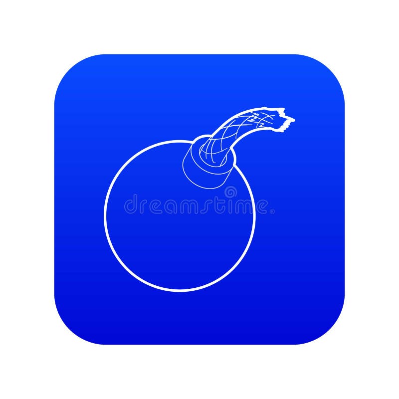 Bomb icon blue vector stock vector. Illustration of bomb - 149420152