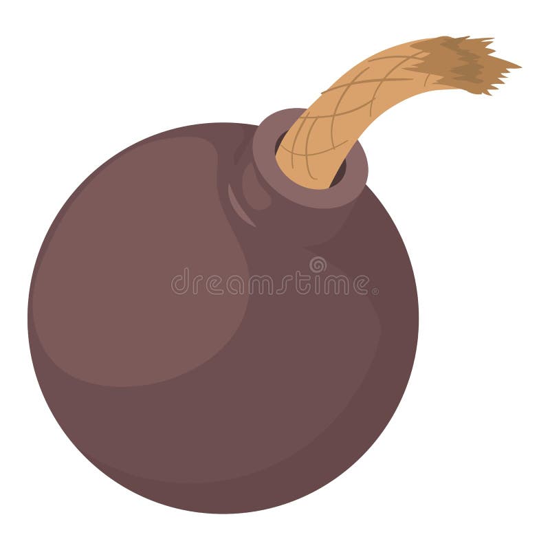 Bomb icon, cartoon style stock vector. Illustration of caribbean - 96234847