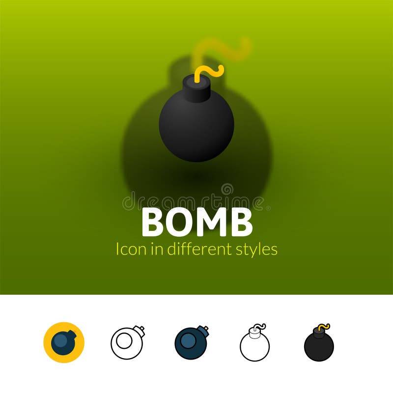 Bomb Icon in Different Style Stock Vector - Illustration of bomb, icon ...