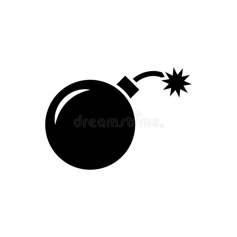 Bomb Icon Flat Vector Template Design Trendy Stock Vector ...