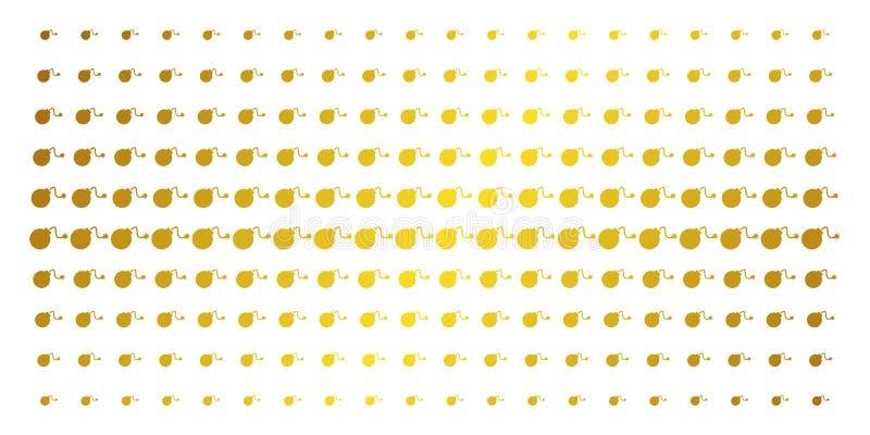 Bomb Golden Halftone Effect Stock Vector - Illustration of background ...