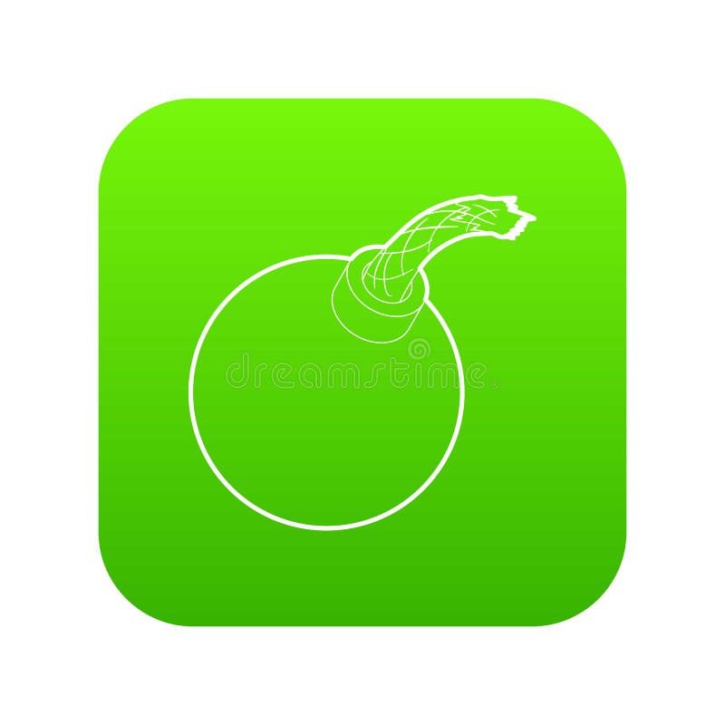 Bomb icon green vector stock vector. Illustration of dynamite - 115452490