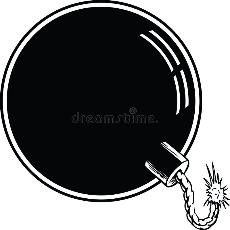 Bomb with Lit Fuse Vector Illustration Stock Vector - Illustration of ...