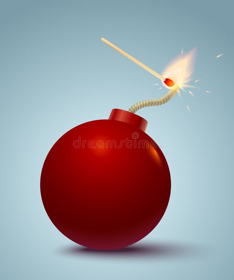 Bomb and match stock vector. Illustration of dangerous - 87290988