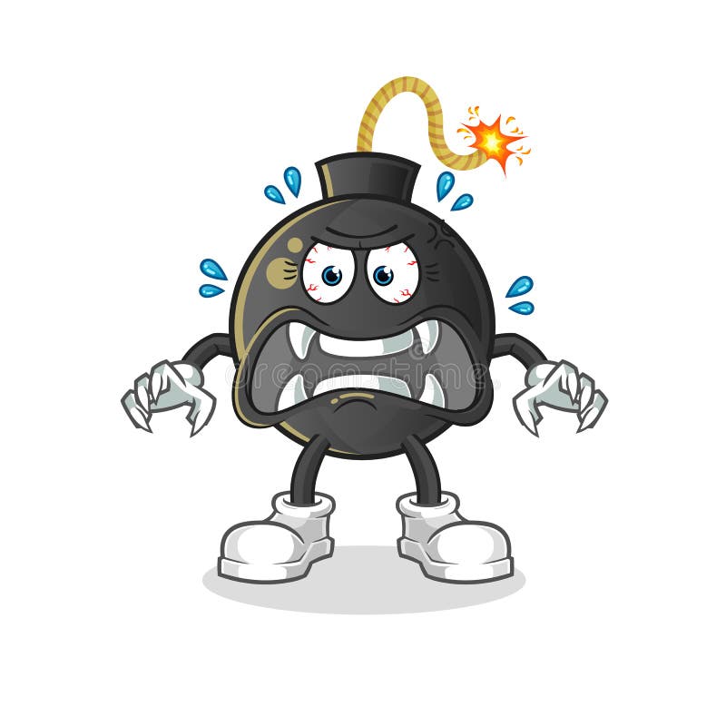 Bomb Monster Vector. Cartoon Character Stock Illustration ...