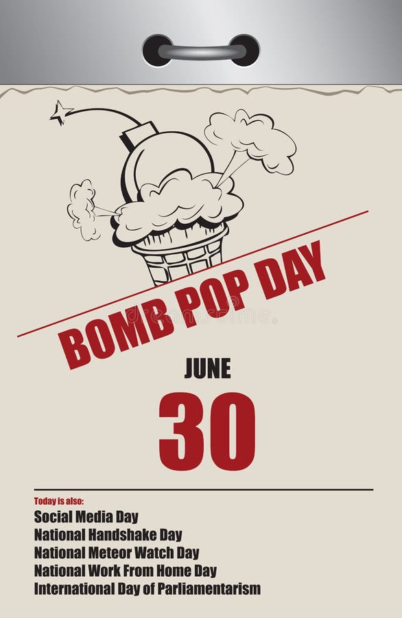 Bomb Pop Day stock vector. Illustration of information - 252612778