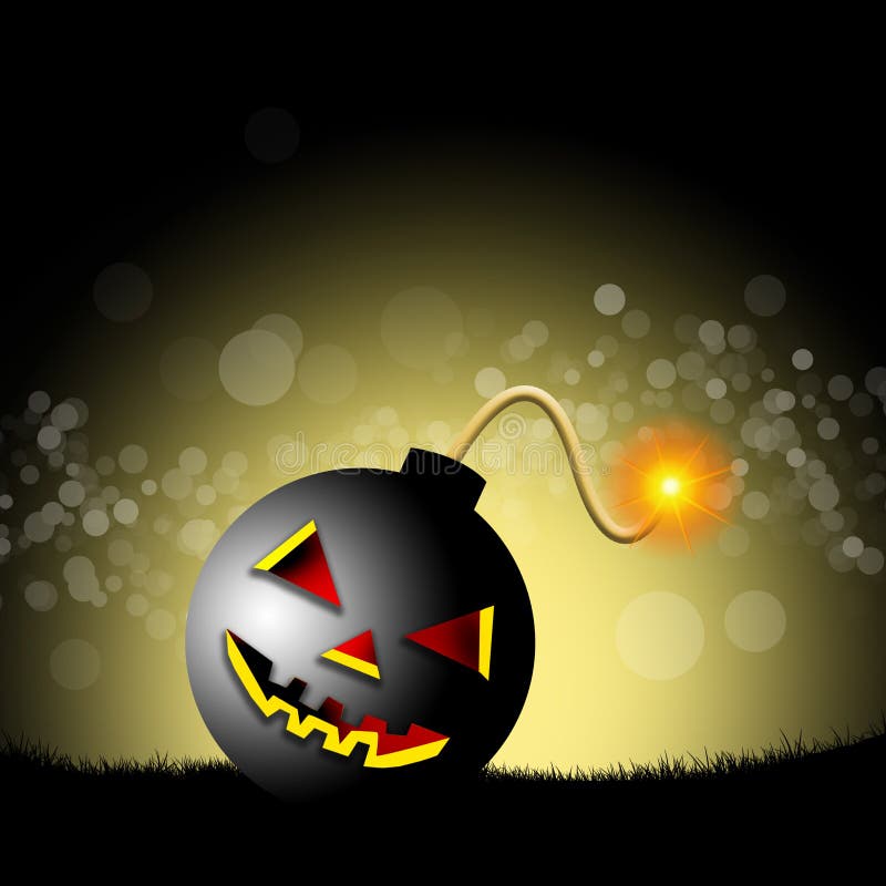Bomb pumpkin halloween stock vector. Illustration of holiday - 126862595