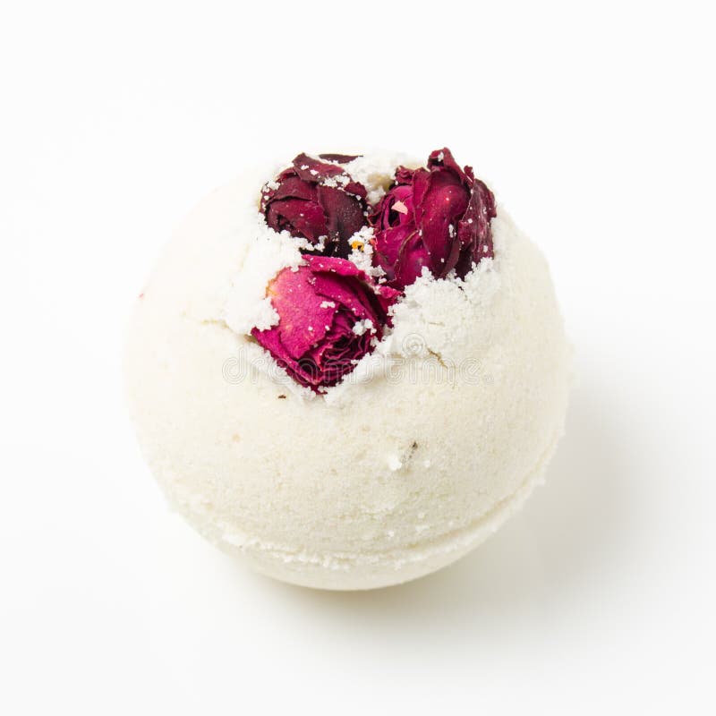Bomb Salt Bath Decorated with Dried Roses Stock Image - Image of ...