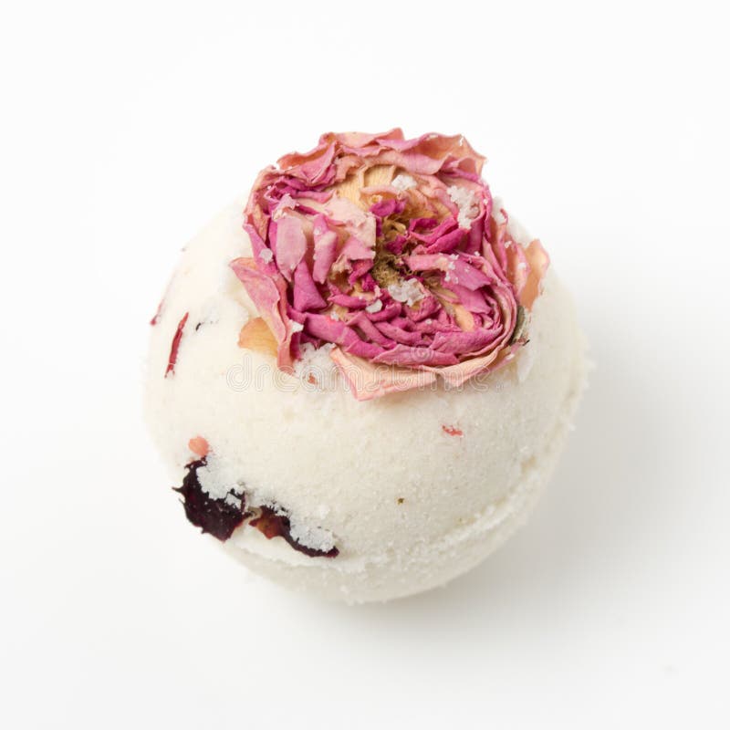Bomb Salt Bath Decorated with Dried Roses Stock Image - Image of aroma ...