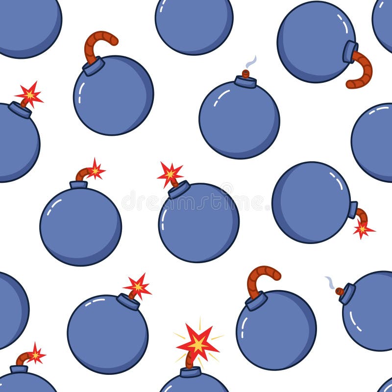 Cartoon Bomb Characters. Various Emotional Bombs, Isolated Weapon ...