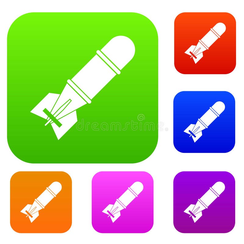 Bomb set collection stock vector. Illustration of dangerous - 98506568