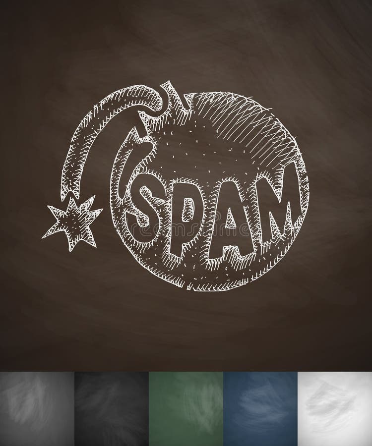 Bomb Spam Icon. Hand Drawn Vector Illustration Stock Vector ...