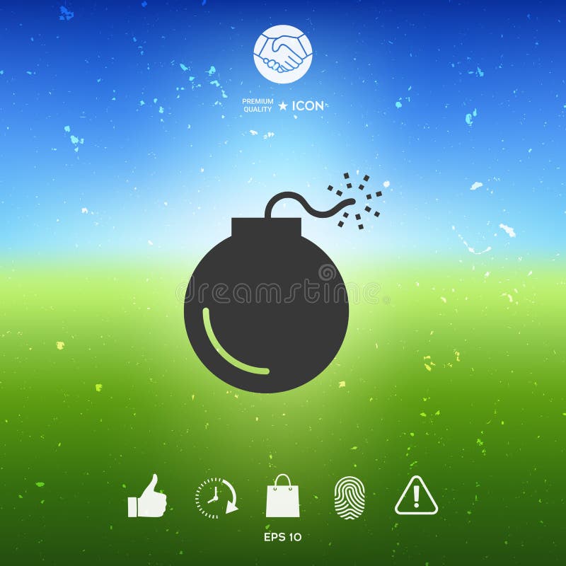 Bomb symbol icon stock vector. Illustration of dynamite - 108426779