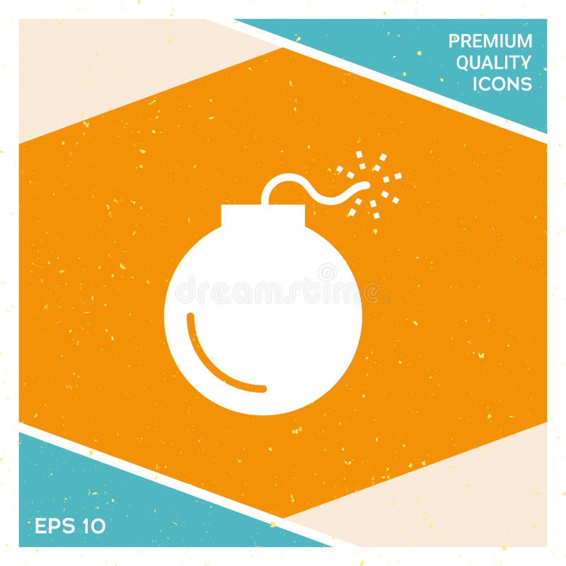 Bomb symbol icon stock vector. Illustration of attack - 115841029