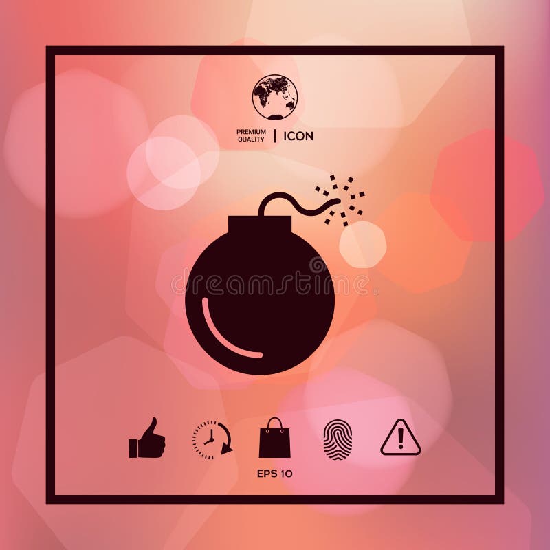Bomb symbol icon stock vector. Illustration of arms - 111361409