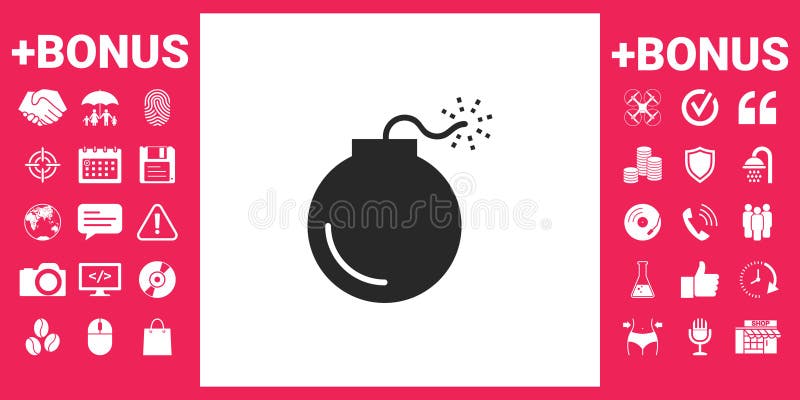 Bomb symbol icon stock vector. Illustration of explode - 114655788