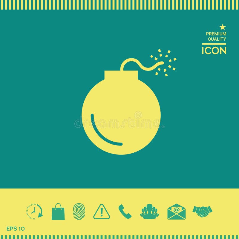 Bomb symbol icon stock vector. Illustration of isolated - 118007701