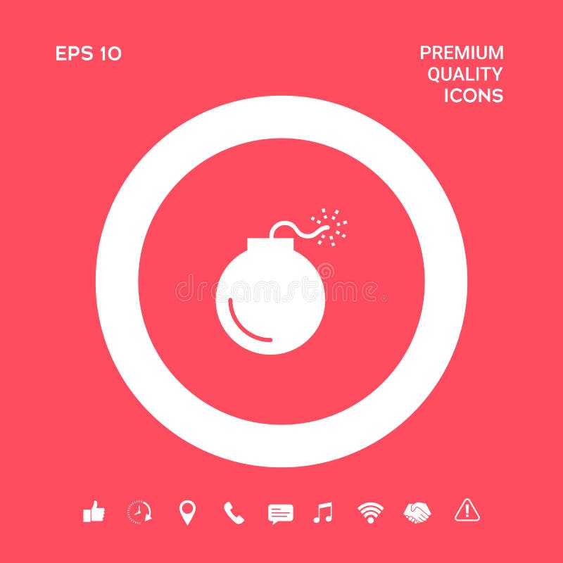 Bomb Symbol Icon. Graphic Elements for Your Design Stock Vector ...