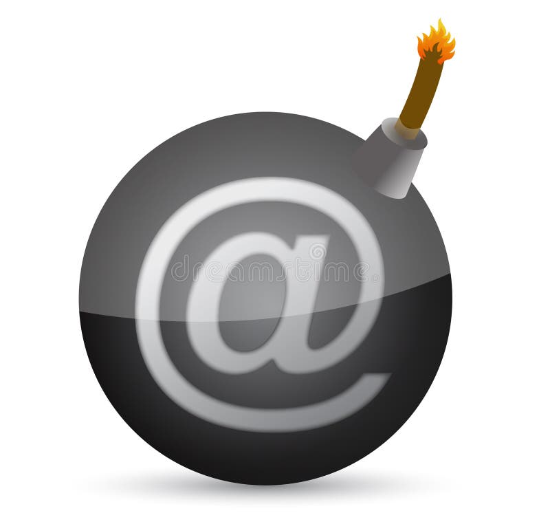 Bomb with at-symbol Illustration Design Stock Illustration ...