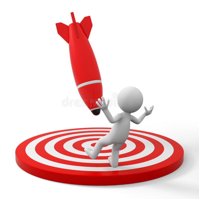 BOMB TARGET BULLS EYE SUCCESS DECISION MAKING GOALS SALES MARKETING ...