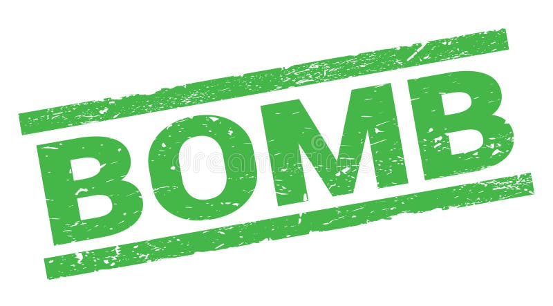 BOMB Text on Green Rectangle Stamp Sign Stock Illustration ...