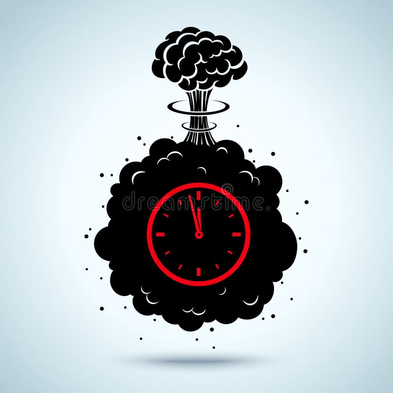 Bomb with a timer stock vector. Illustration of fuse - 63114078